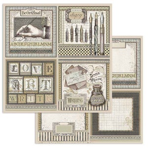 Stamperia calligraphy 8x8 Paper Pad 10 Double - Etsy