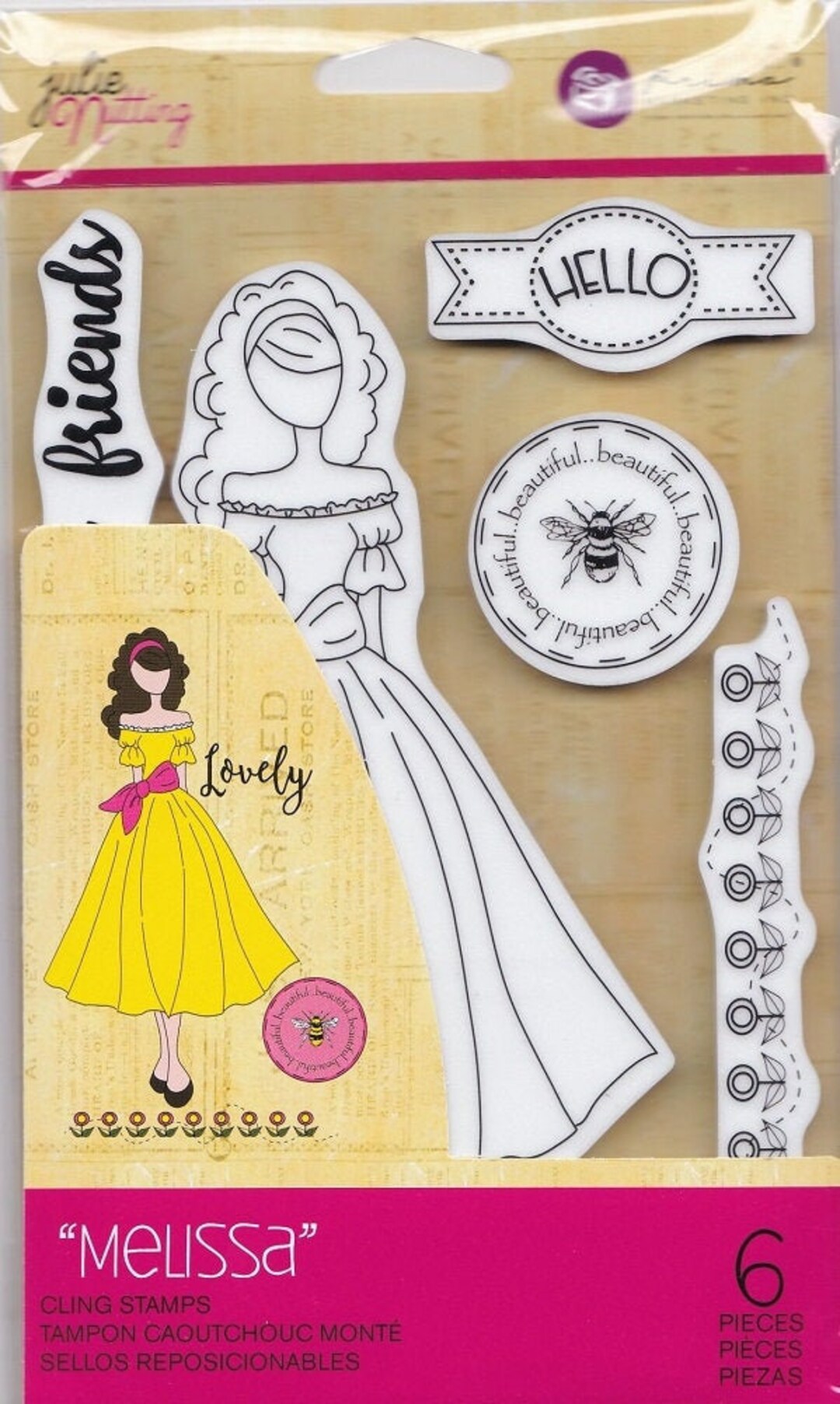 Julie Nutting Doll Stamp "melissa" Cling Rubber 6 Pieces Mixed Media ...