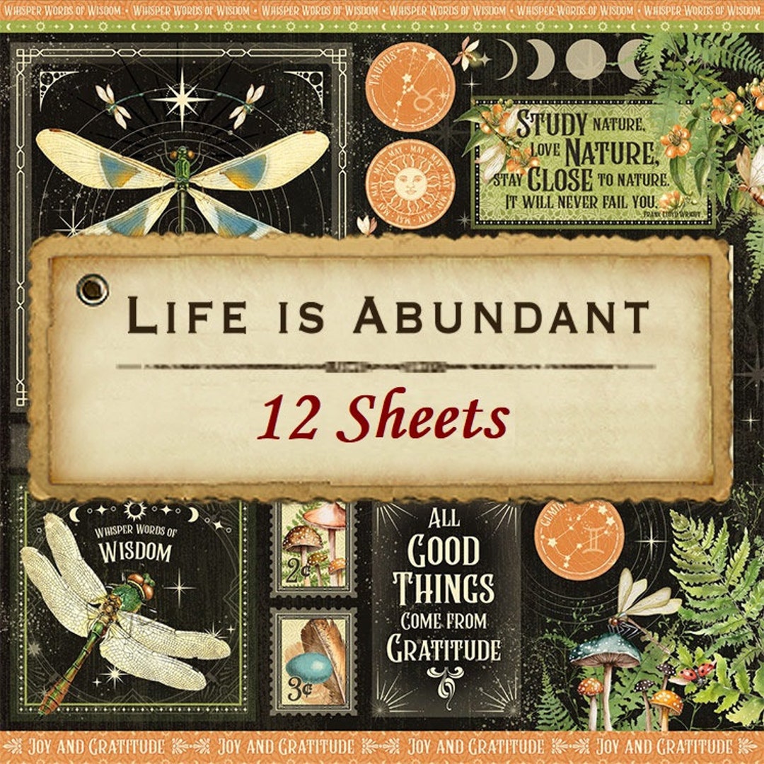 12 Sheets Graphic 45 - Life is Abundant - 12x12 Paper Collection Set ...