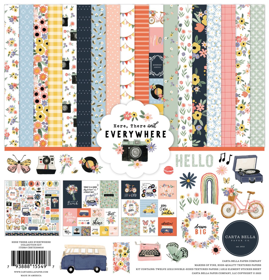 Carta Bella - Here There and Everywhere 12x12 Collection Kit Scrapbook ...