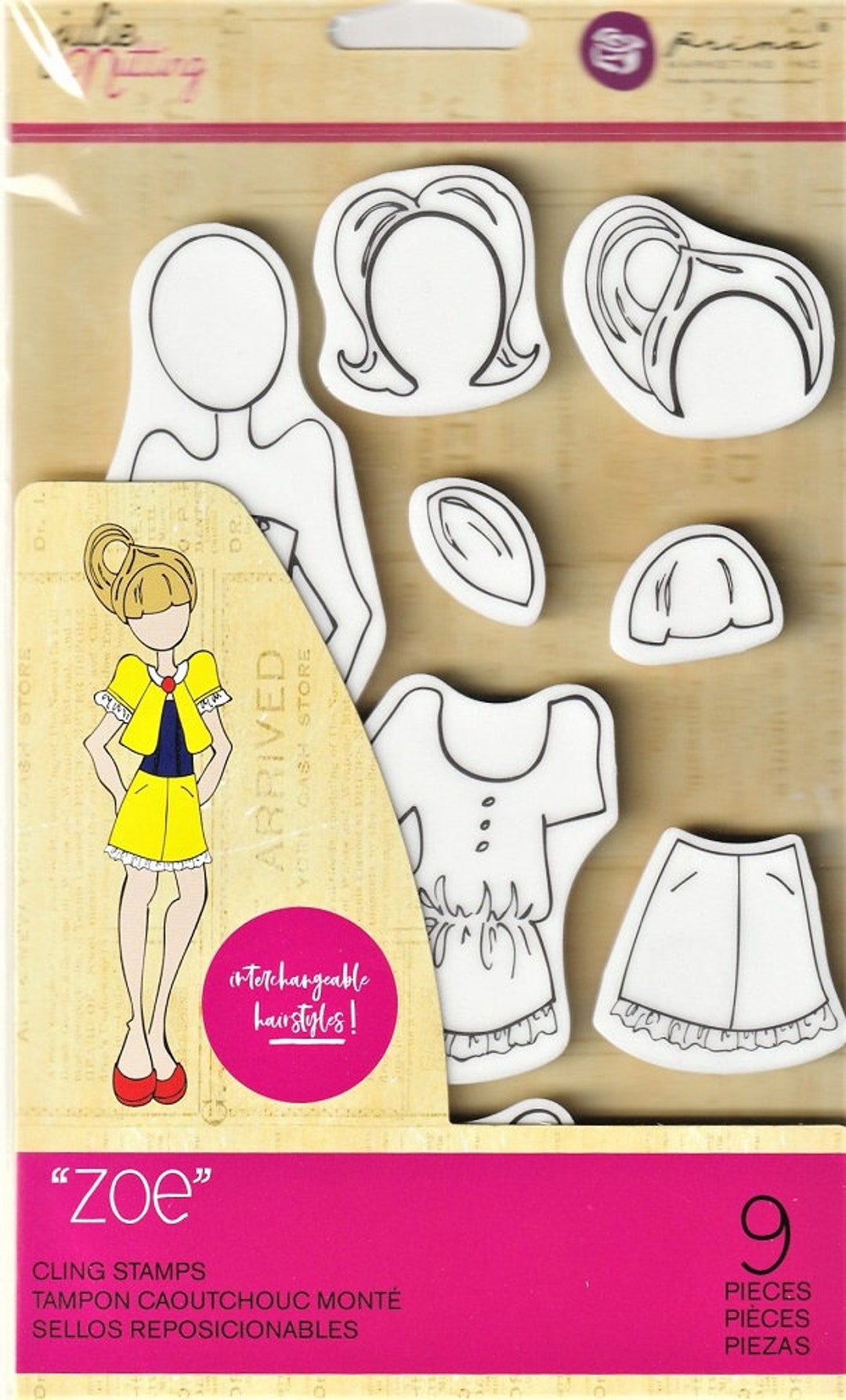 Julie Nutting Doll Stamps "zoe" Cling Rubber 9 Pieces MIXED MEDIA ...