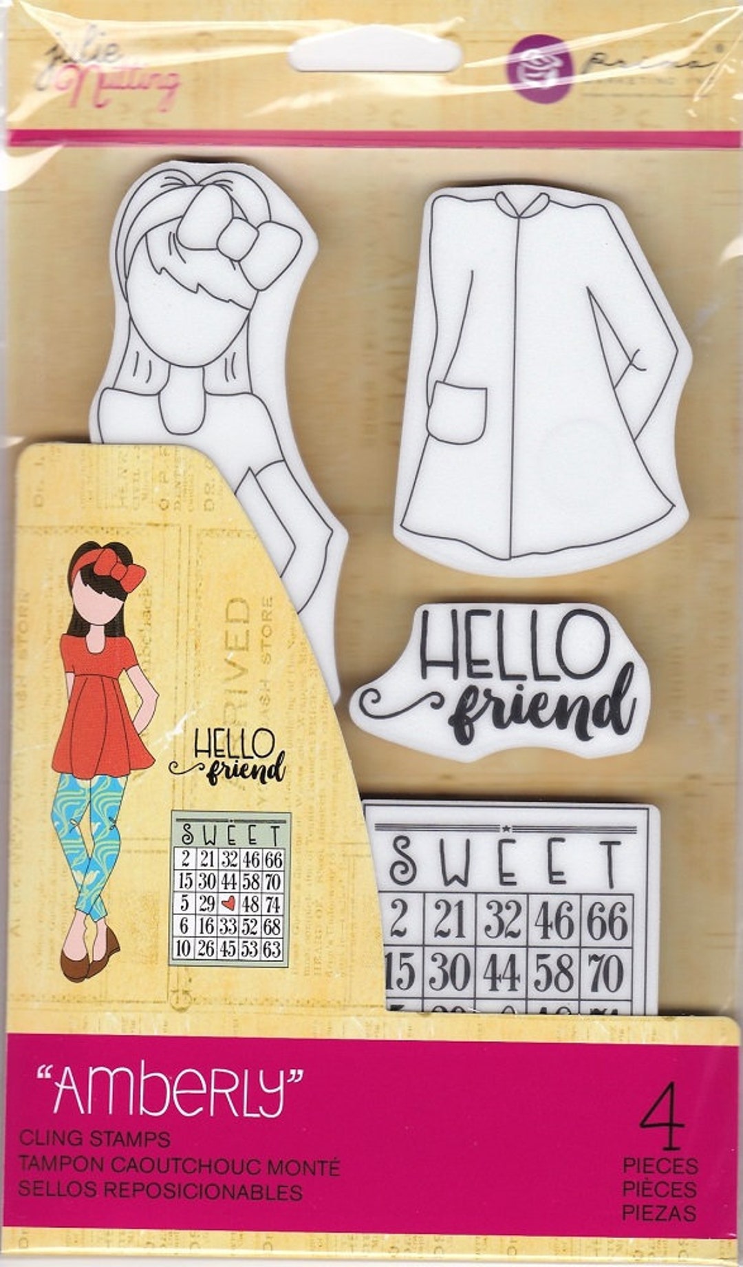 Julie Nutting Doll Stamp "amberly" Cling Rubber 4 Pieces Mixed Media ...