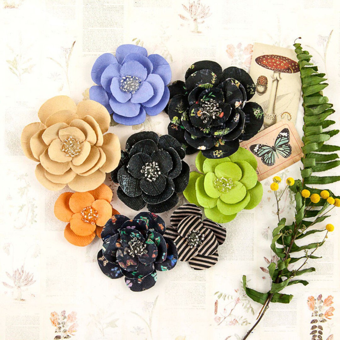 Prima Flowers - Forever Green Garden - 8 Pieces Floral Embellishment ...