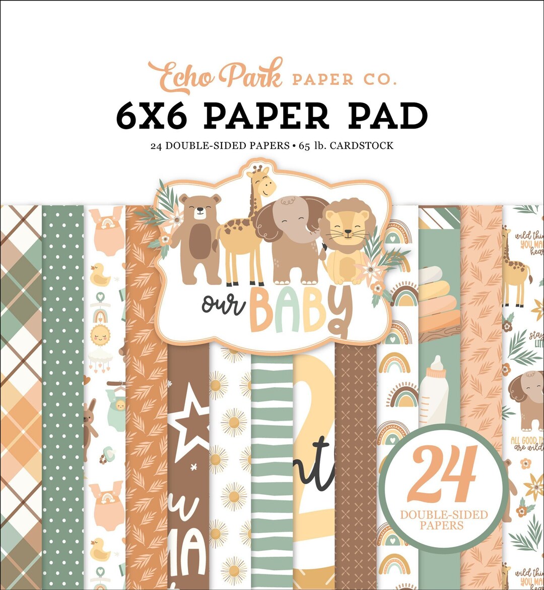 Echo Park - Our Baby 6x6 Paper Pad Family Baby Boy Girl 24 Double-sided ...