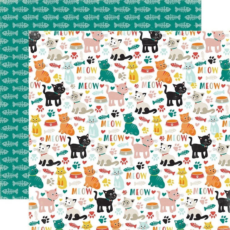 Echo Park Paper MEOW 12x12 Collection Kit CAT Kitten Kitty - Etsy