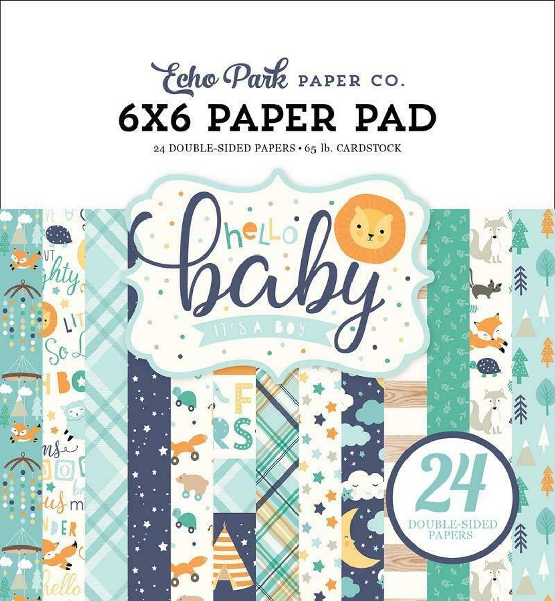 Echo Park - Hello Baby BOY - 6x6 Paper Pad 24 Sheets Double Sided ...