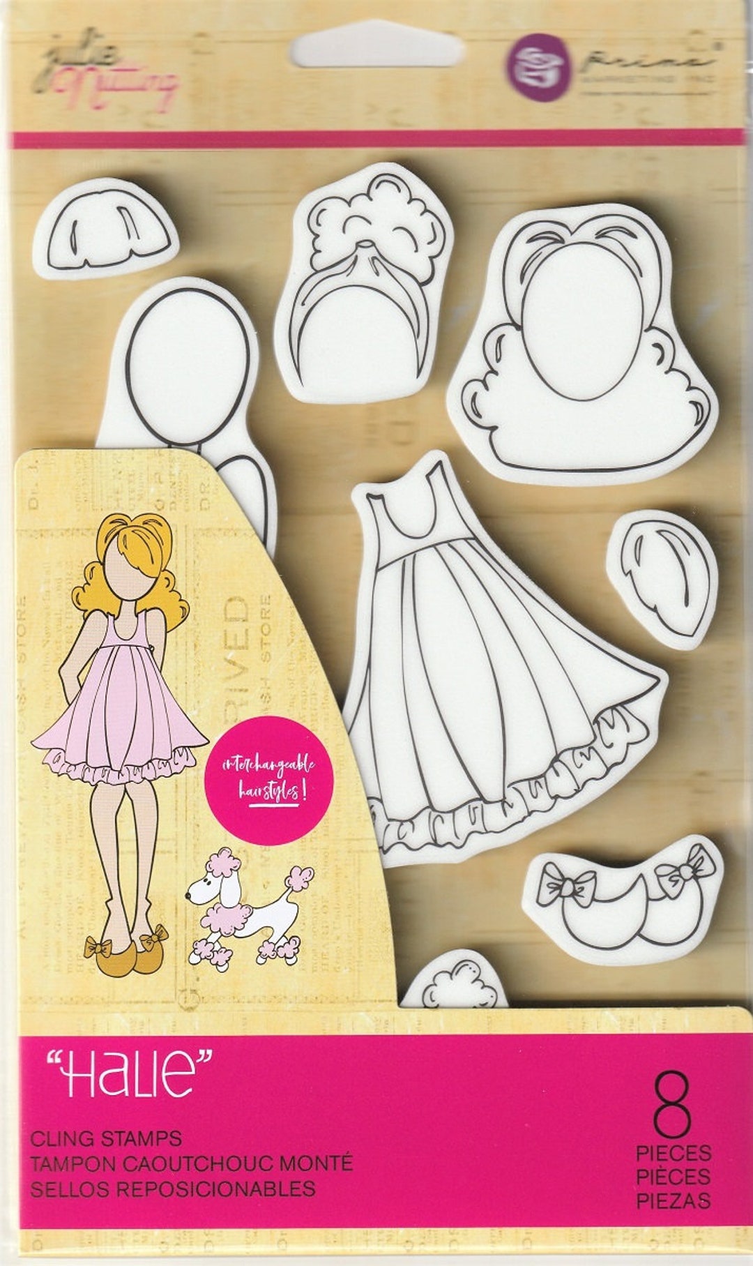 Julie Nutting Doll Stamps "halie" Cling Rubber 8 Pieces MIXED MEDIA ...