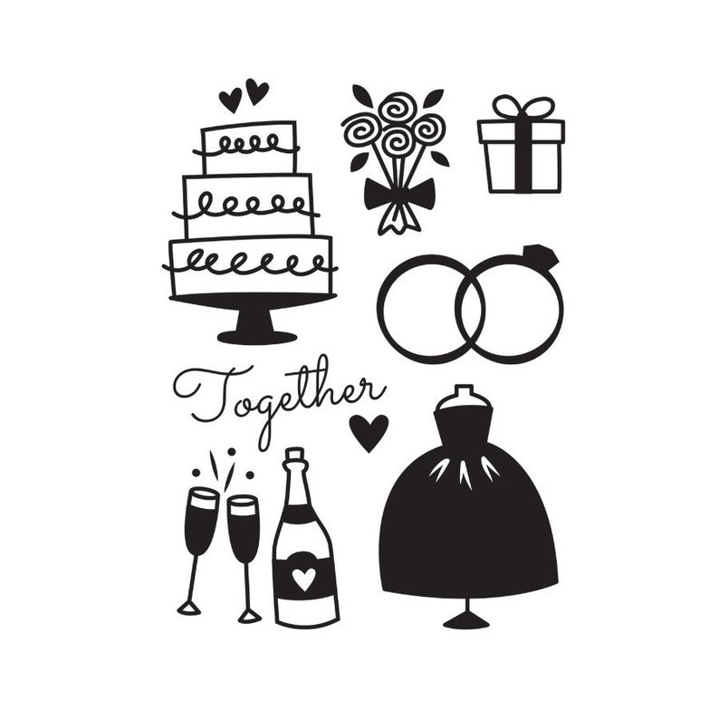 Wedding Icons Darice Embossing Folder 4.25x5.75 Love Cake | Etsy