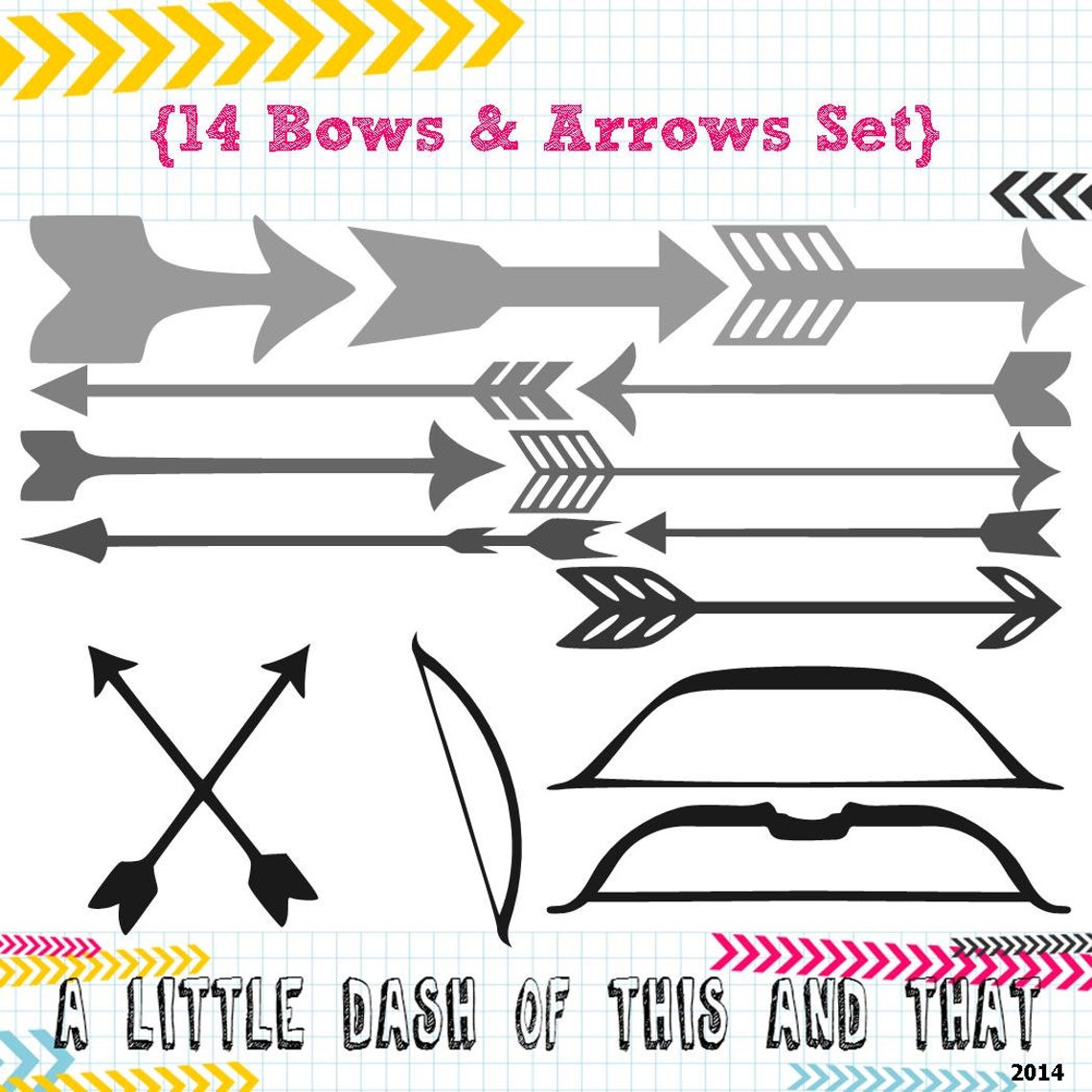 14 Bow and Arrow SVG DXF Cut Files - Etsy