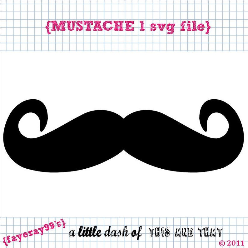 15 Mustache SVG DXF Cut Files - Etsy