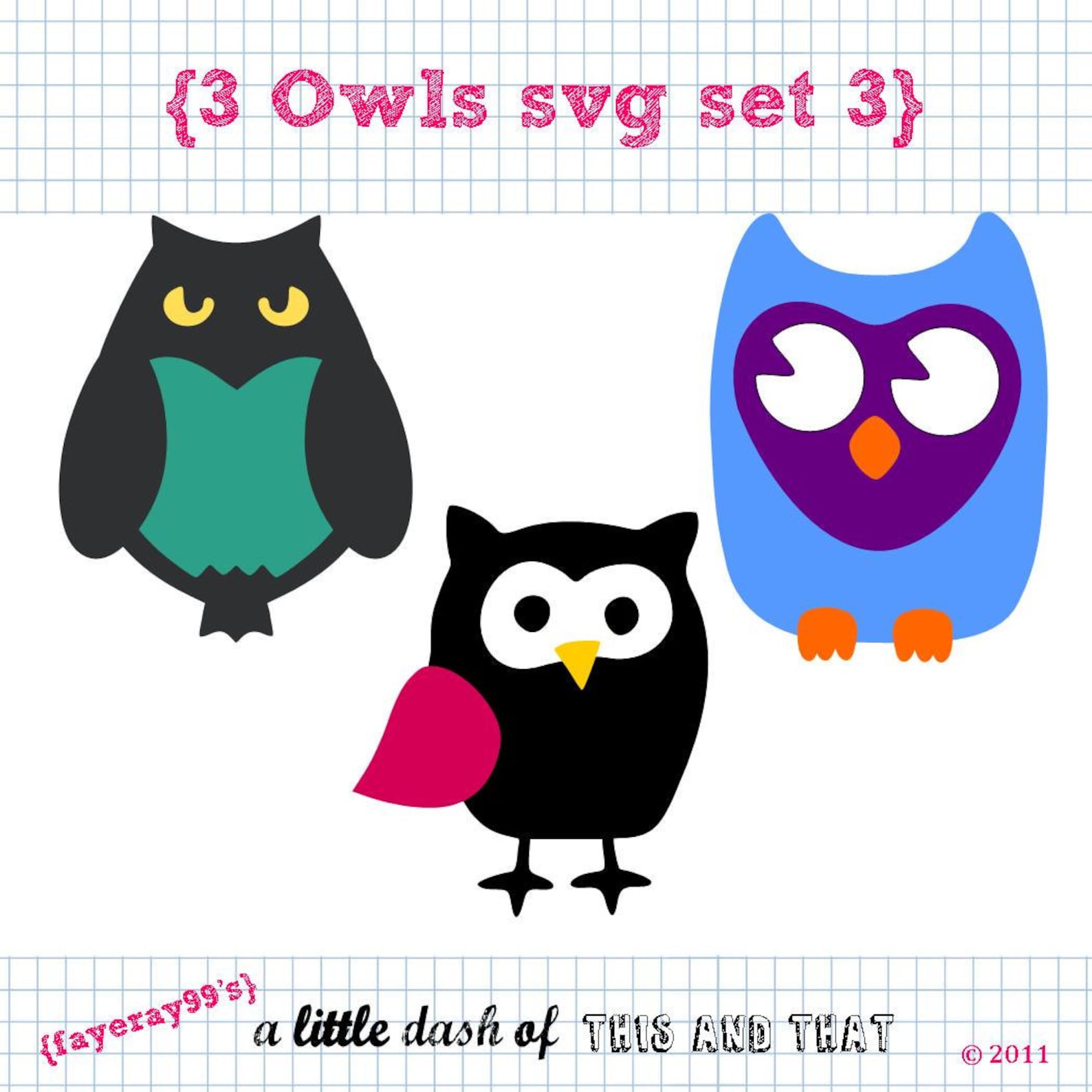 9 Owl SVG DXF Collection - Etsy