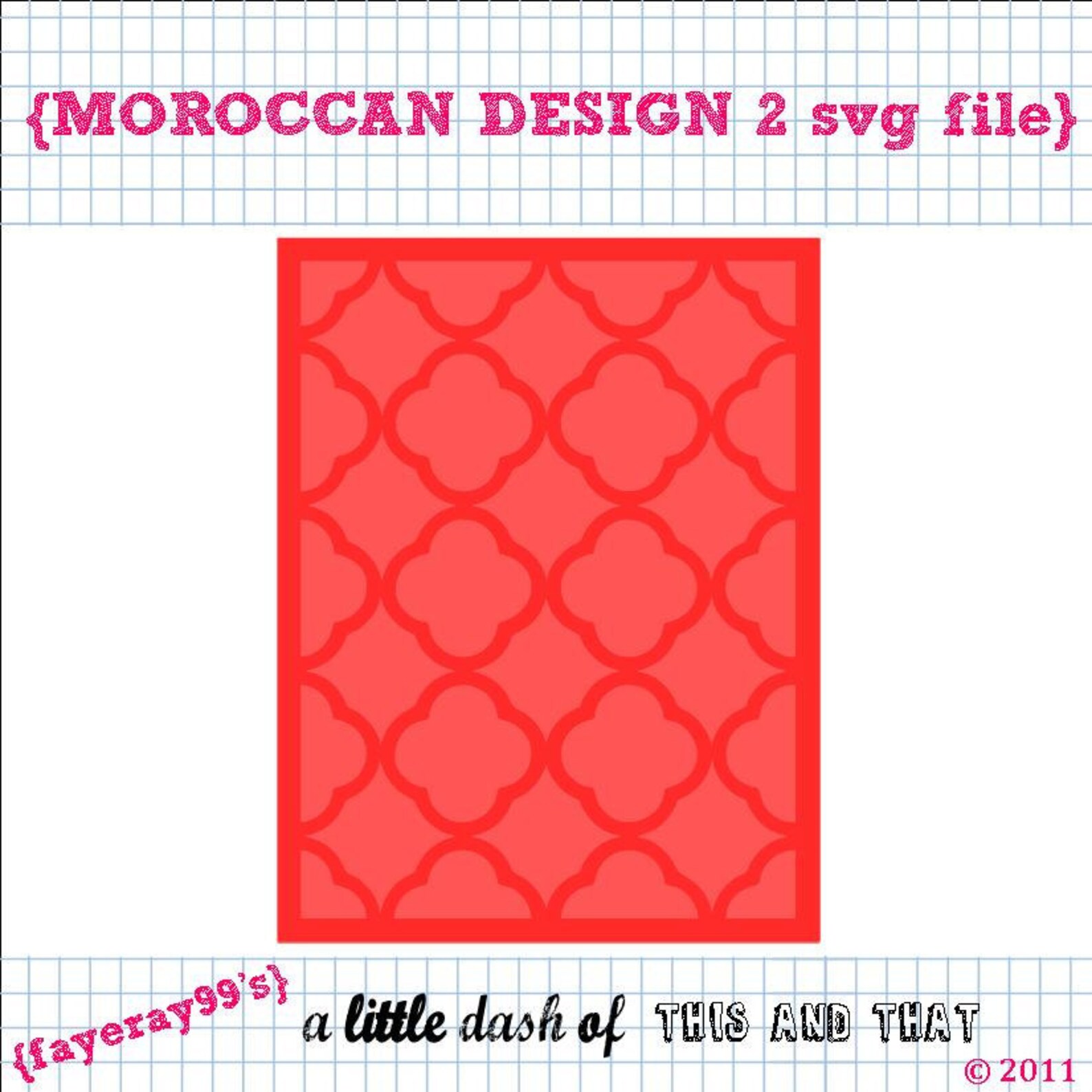 6 Moroccan Style Background SVG DXF Set - Etsy