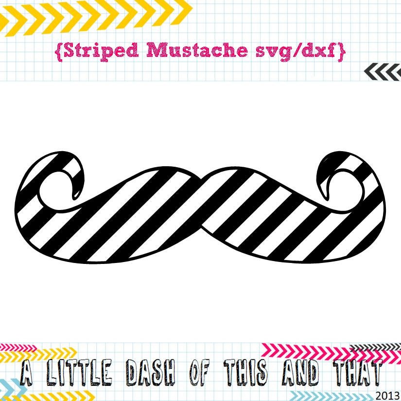 4 Design Mustache SVG DXF Cut Files - Etsy
