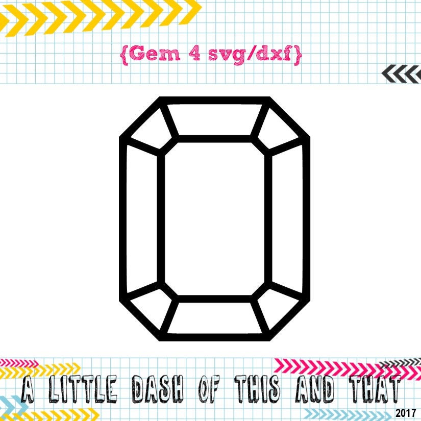 7 Gems SVG DXF Set - Etsy