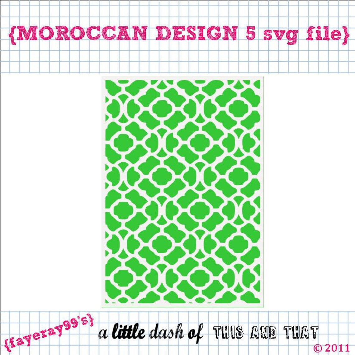 6 Moroccan Style Background SVG DXF Set - Etsy