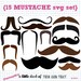 15 Mustache SVG DXF Cut Files - Etsy