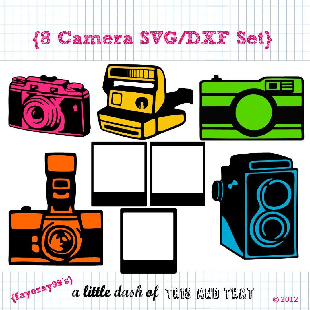 8 Camera SVG DXF Cut Files - Etsy