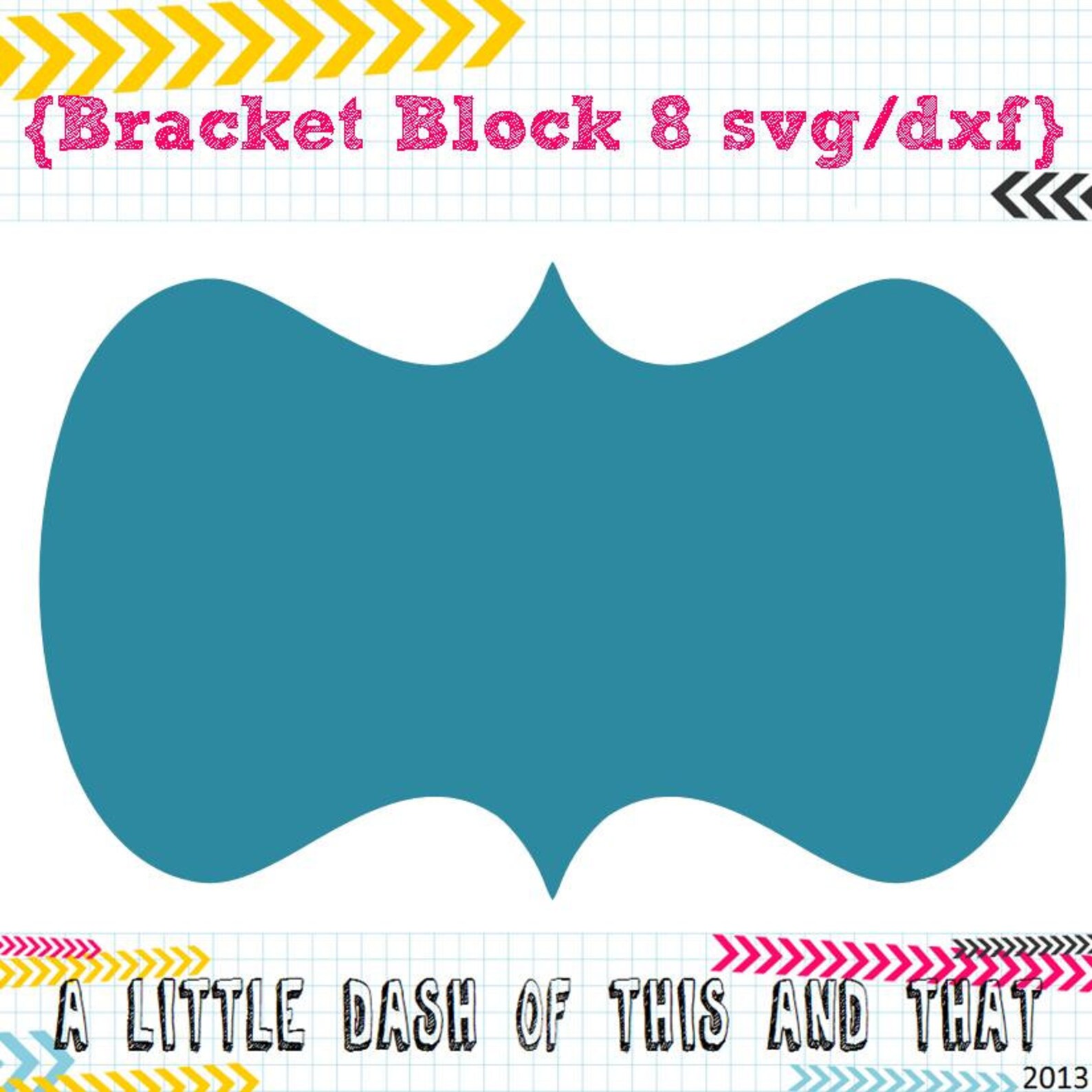 20 Bracket Blocks SVG DXF Cut Files - Etsy