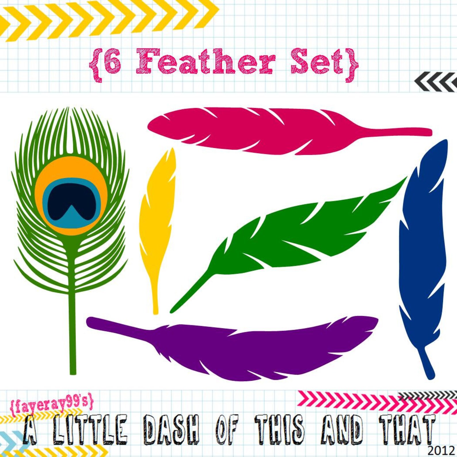 6 Feather SVG DXF Cut Files - Etsy