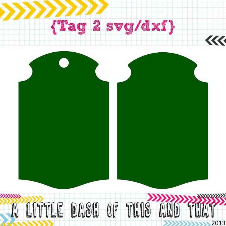 8 Tags SVG DXF Cut Files - Etsy