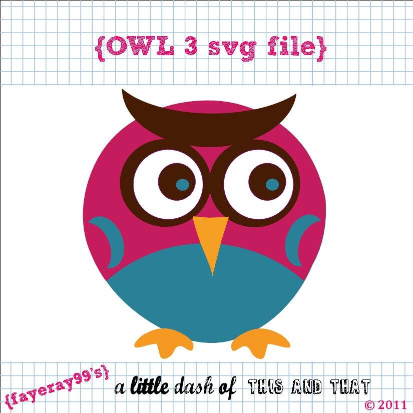 3 Owl SVG DXF Set - Etsy