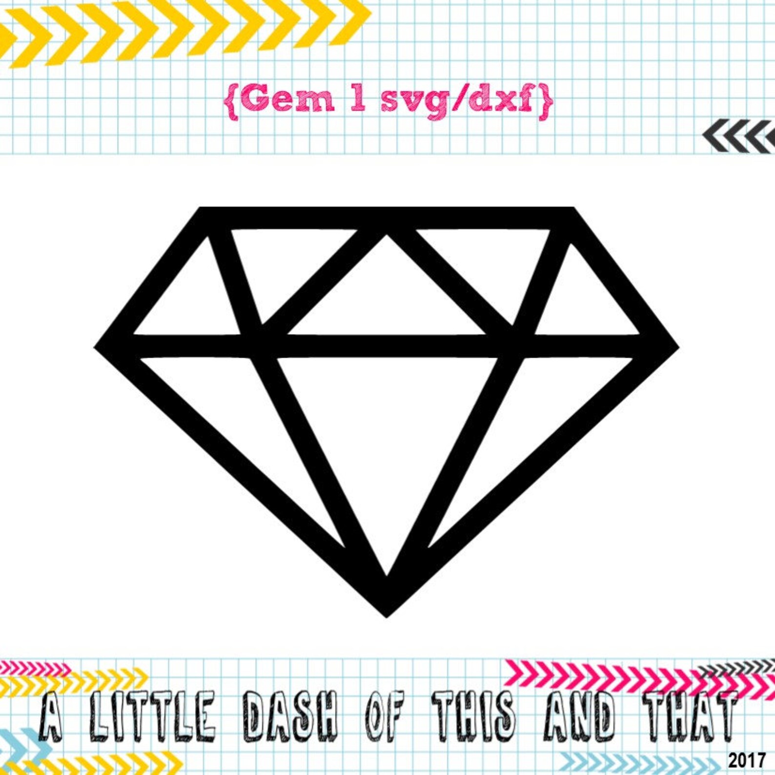 7 Gems SVG DXF Set - Etsy