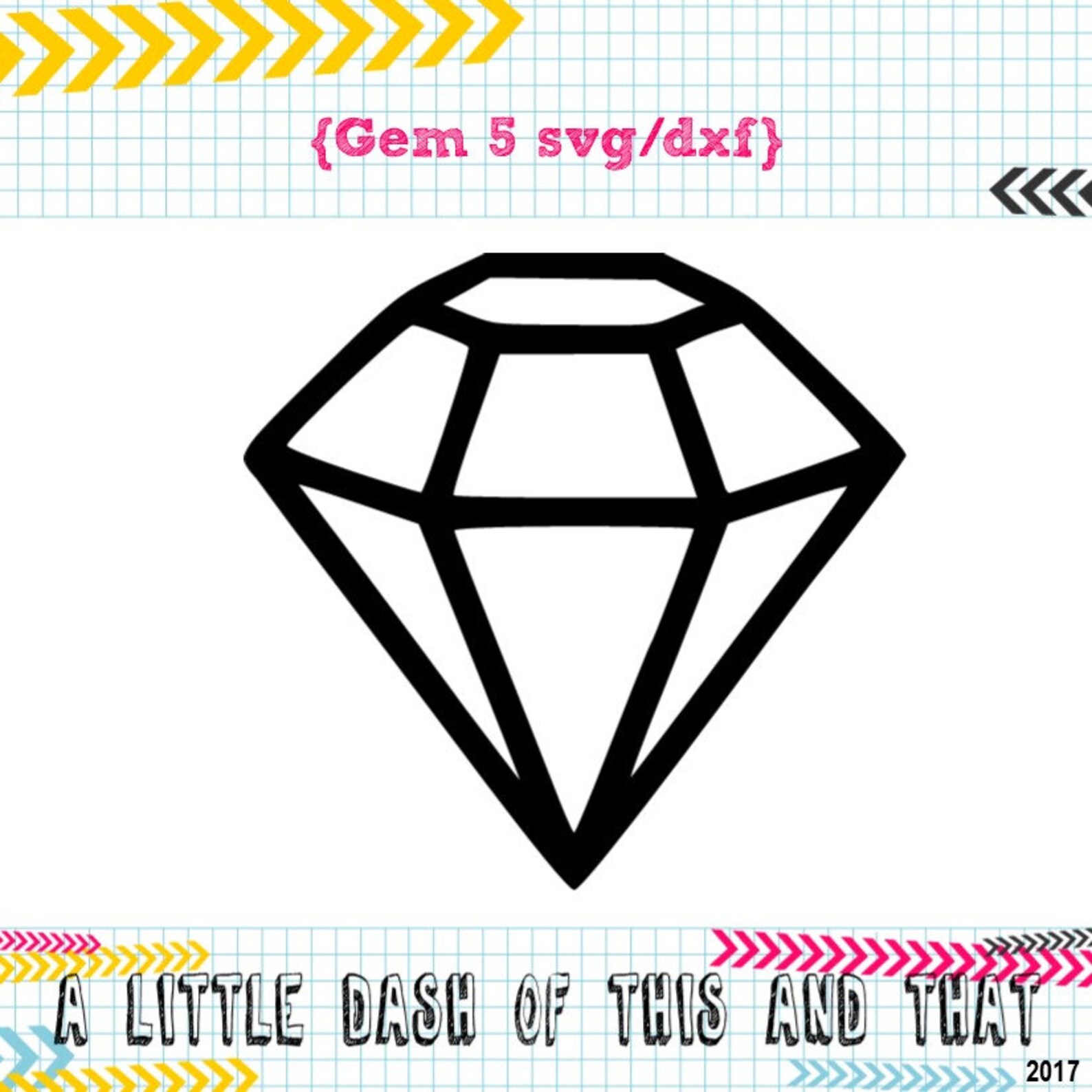 7 Gems SVG DXF Set - Etsy