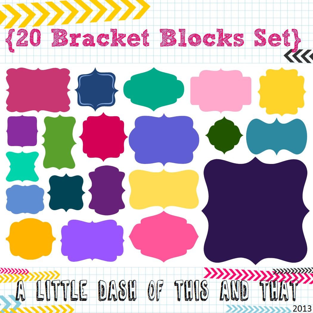 20 Bracket Blocks SVG DXF Cut Files - Etsy