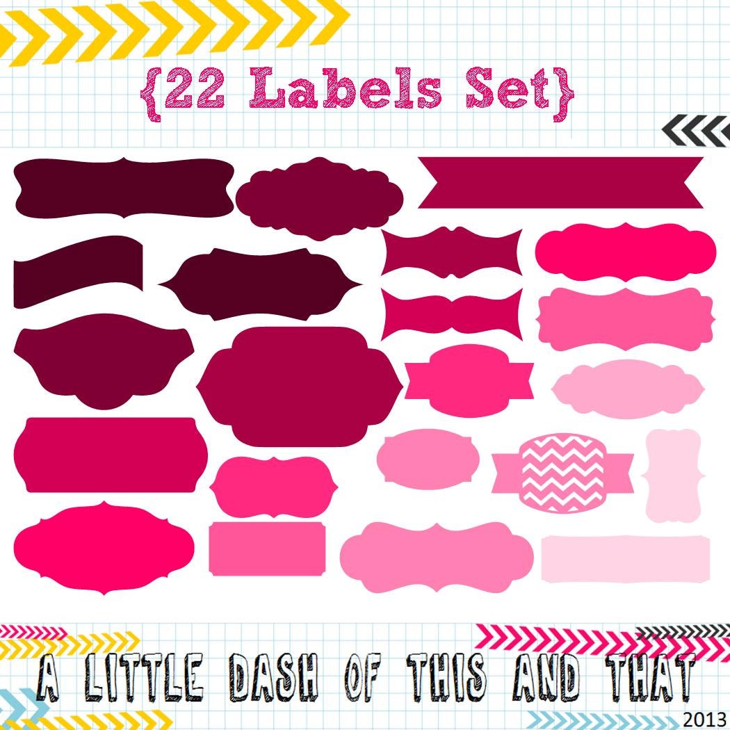 22 Labels SVG DXF Cut Files - Etsy