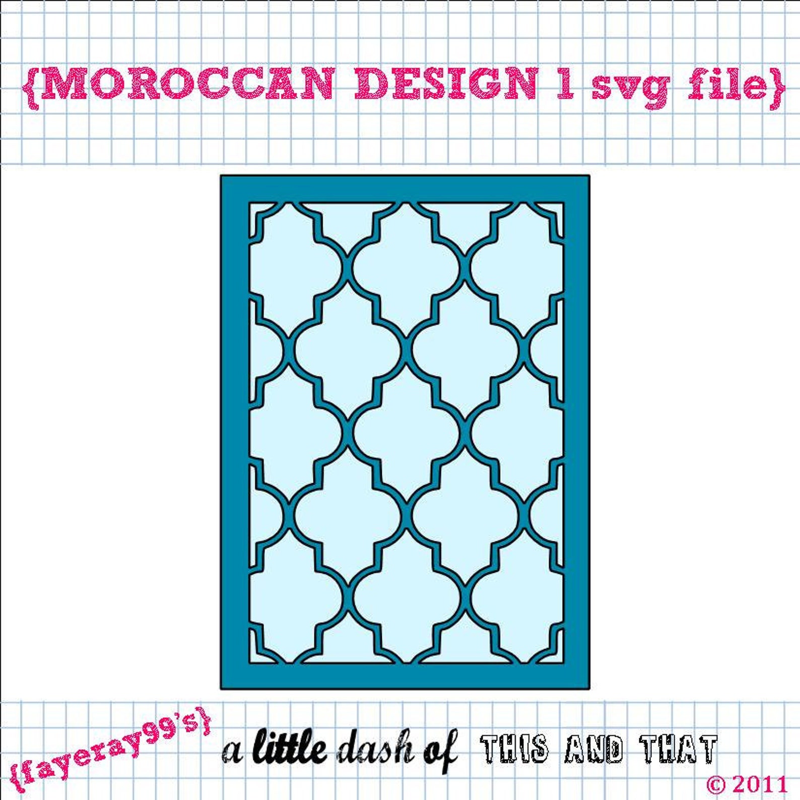 6 Moroccan Style Background SVG DXF Set - Etsy