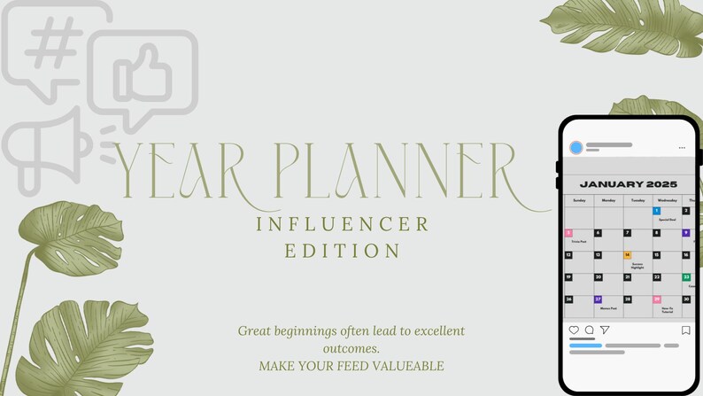 The Ultimate Influencer Year Planner - Etsy