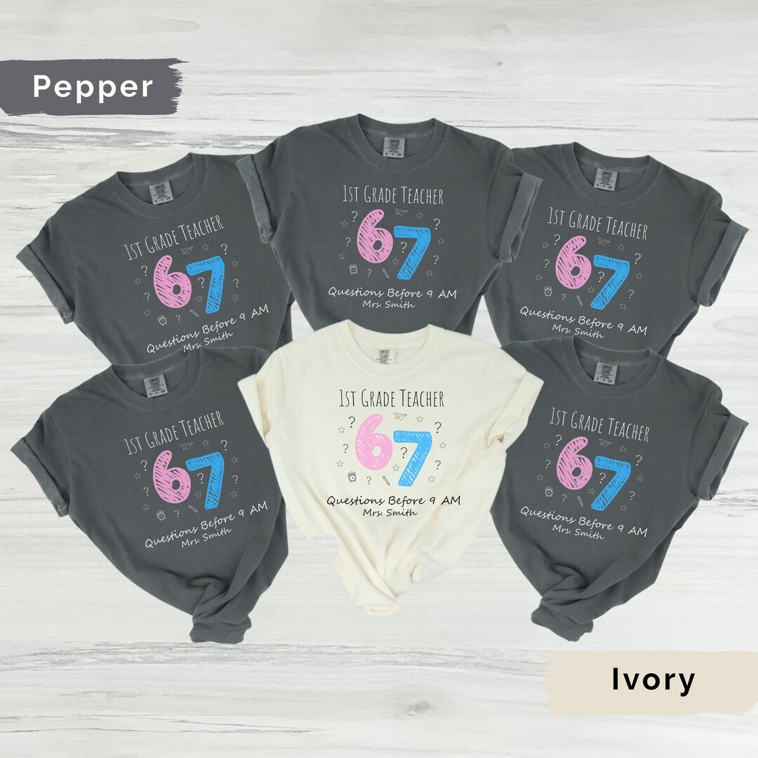 Funny 1st Grade Matching 1st Grade Teacher 67 Questions Before 9 Am ...