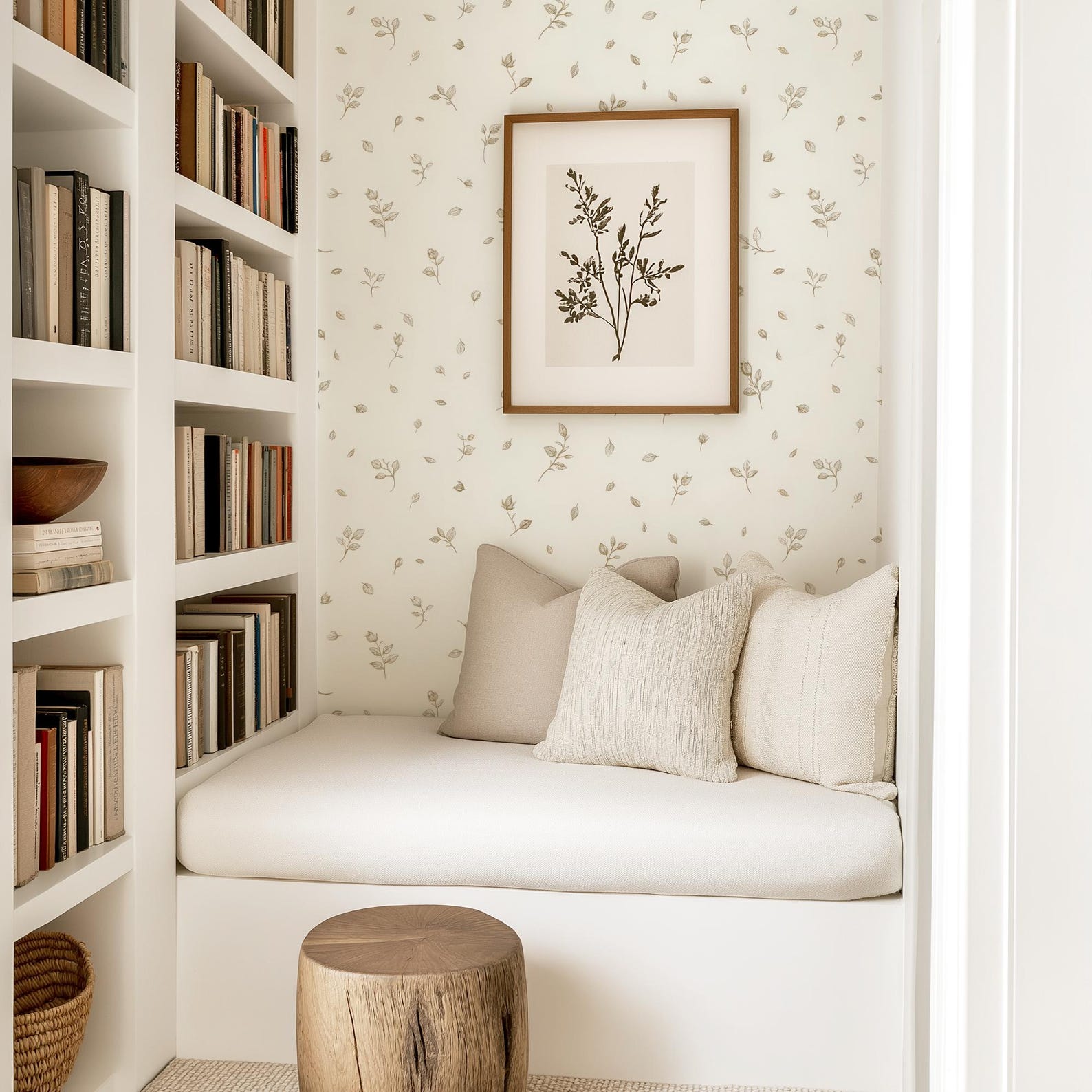Ditsy Rose Neutral Floral Wallpaper, Vintage Romantic Flower Peel and ...