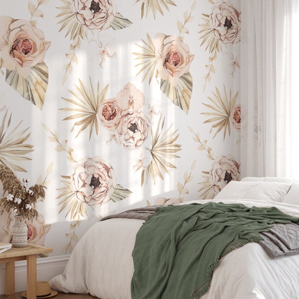 Large Floral Wallpaper - Etsy