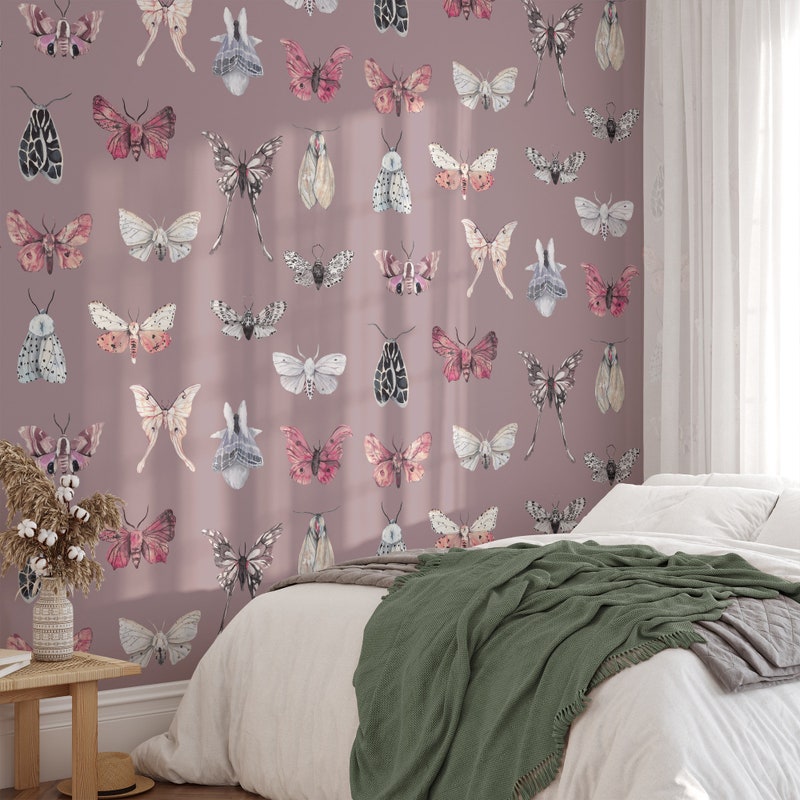 Moth Wallpaper - Etsy