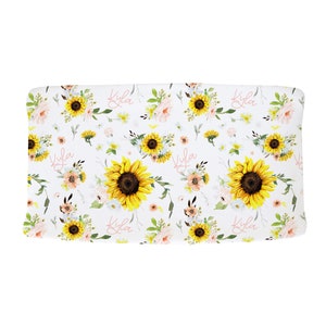 Baby Bedding / Sunflower Crib Sheet / Sunflower Nursery / Pink Rose ...