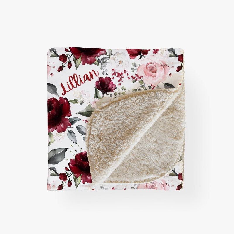 Red and White Baby Blanket - Etsy