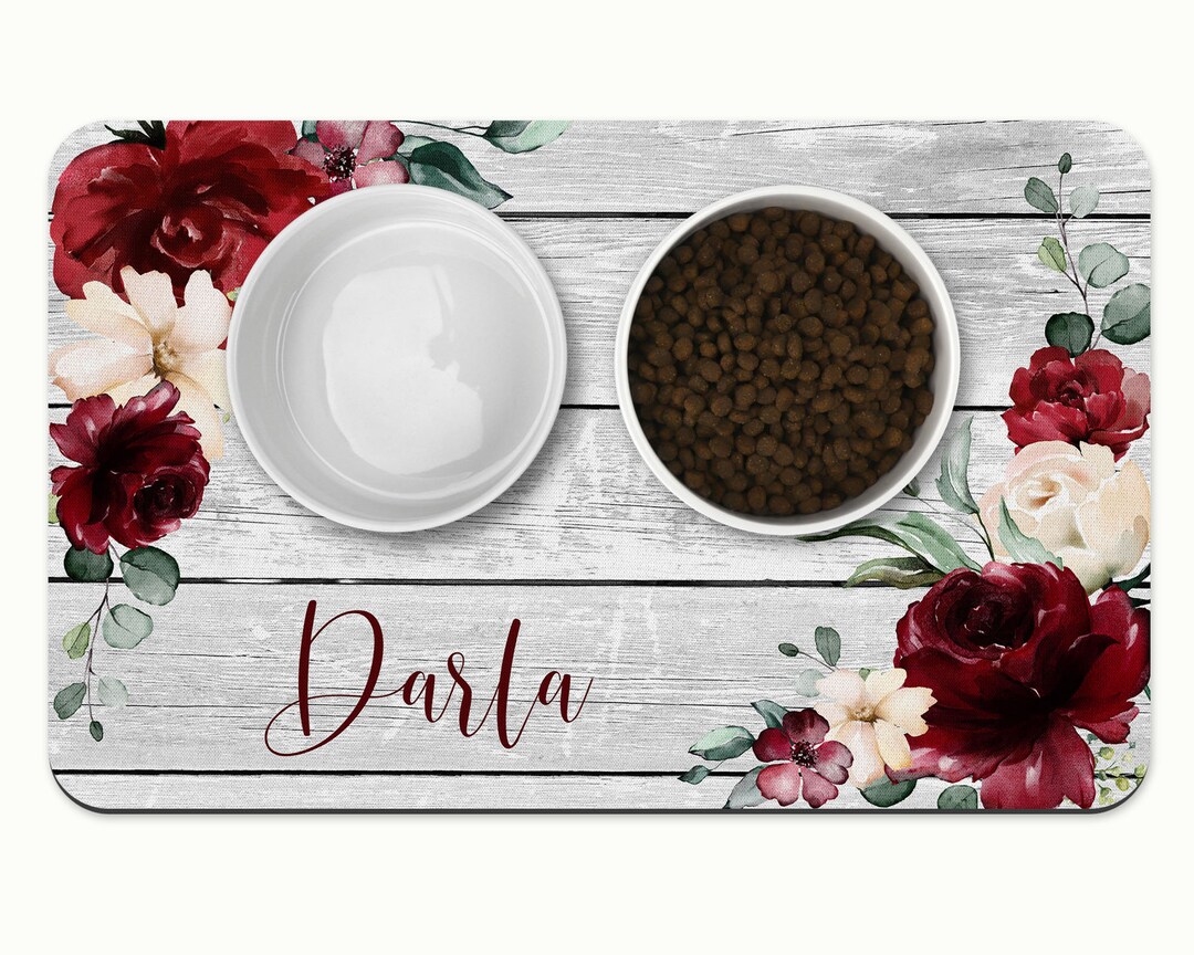 Personalized Pet Placemat / Custom Dog Bowl Mat / New Puppy Supplies ...
