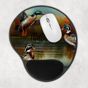 Personalized Mallard Duck Desk Accessories, Mouse Pad, Desk Mat, Wrist ...