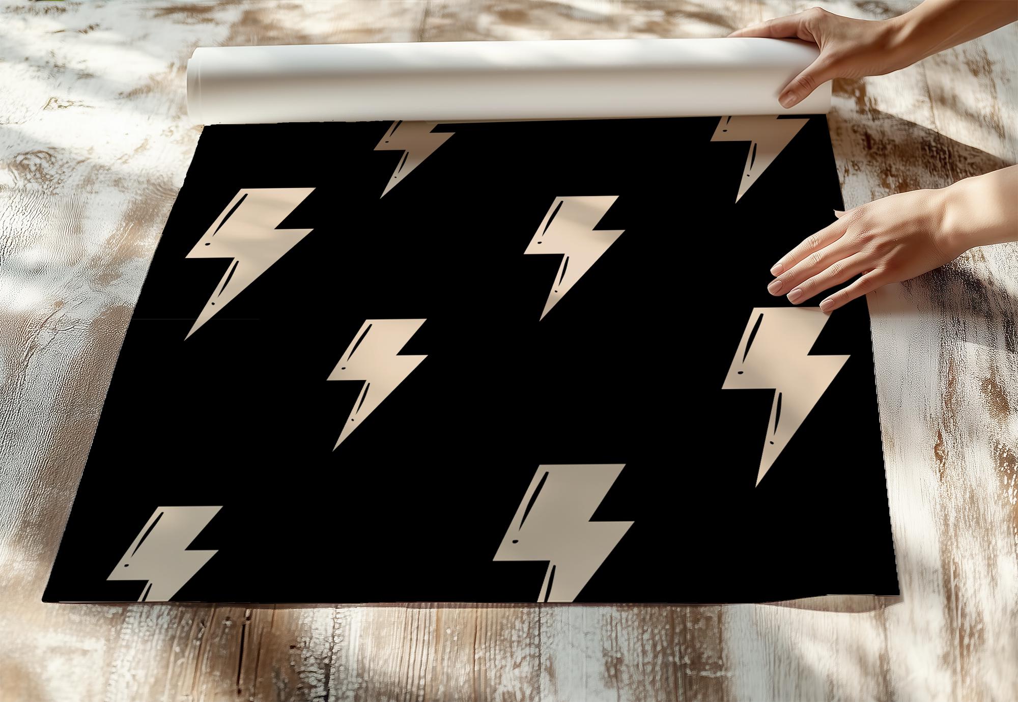 Lightning Bolt Wallpaper Peel and Stick or Traditional, Bold Graphic ...