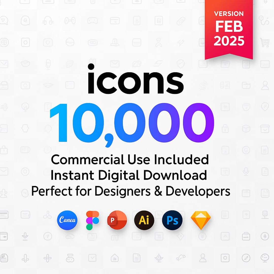 10,000 Icons Bundle | Vector & PNG Icon Pack for Designers, Websites ...