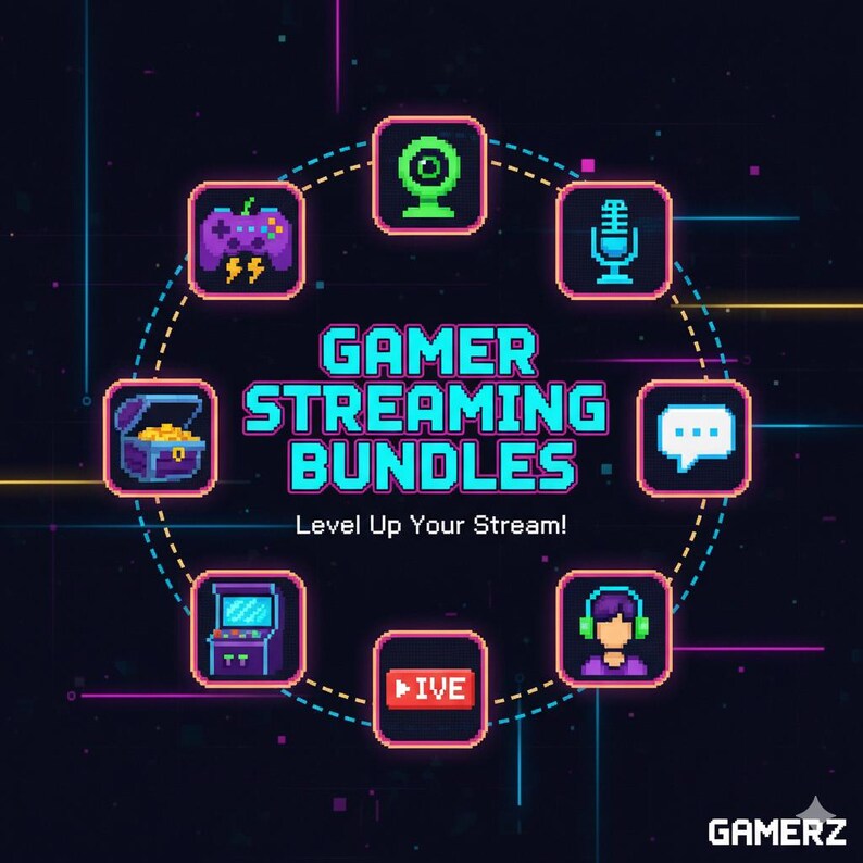 Gamer Streaming Bundle | Twitch, Youtube, OBS Overlays, Panels, Alerts ...