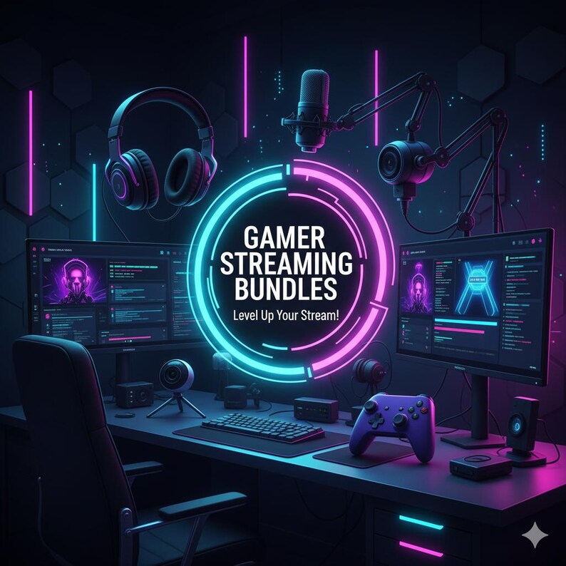 Gamer Streaming Bundle | Twitch, Youtube, OBS Overlays, Panels, Alerts ...