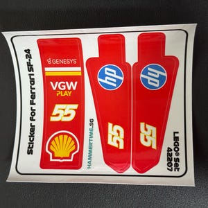 Scuderia Ferrari F1 SF-24 Sticker Decal for LEGO 42207 | Lewis Hamilton ...