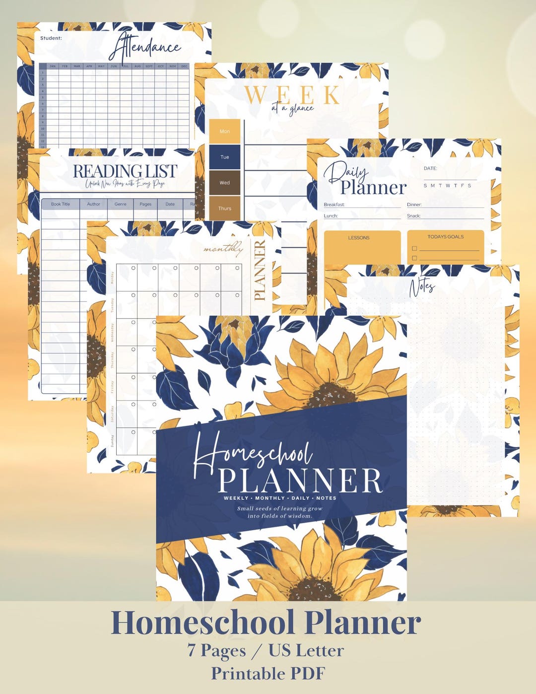 Homeschool Planner Printable | Adhd-friendly Weekly, Monthly, Daily ...