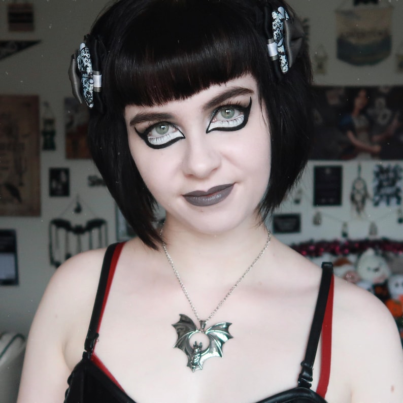 Bat Necklace // Gothic Necklace, Bat Jewelry, Statement Necklace ...