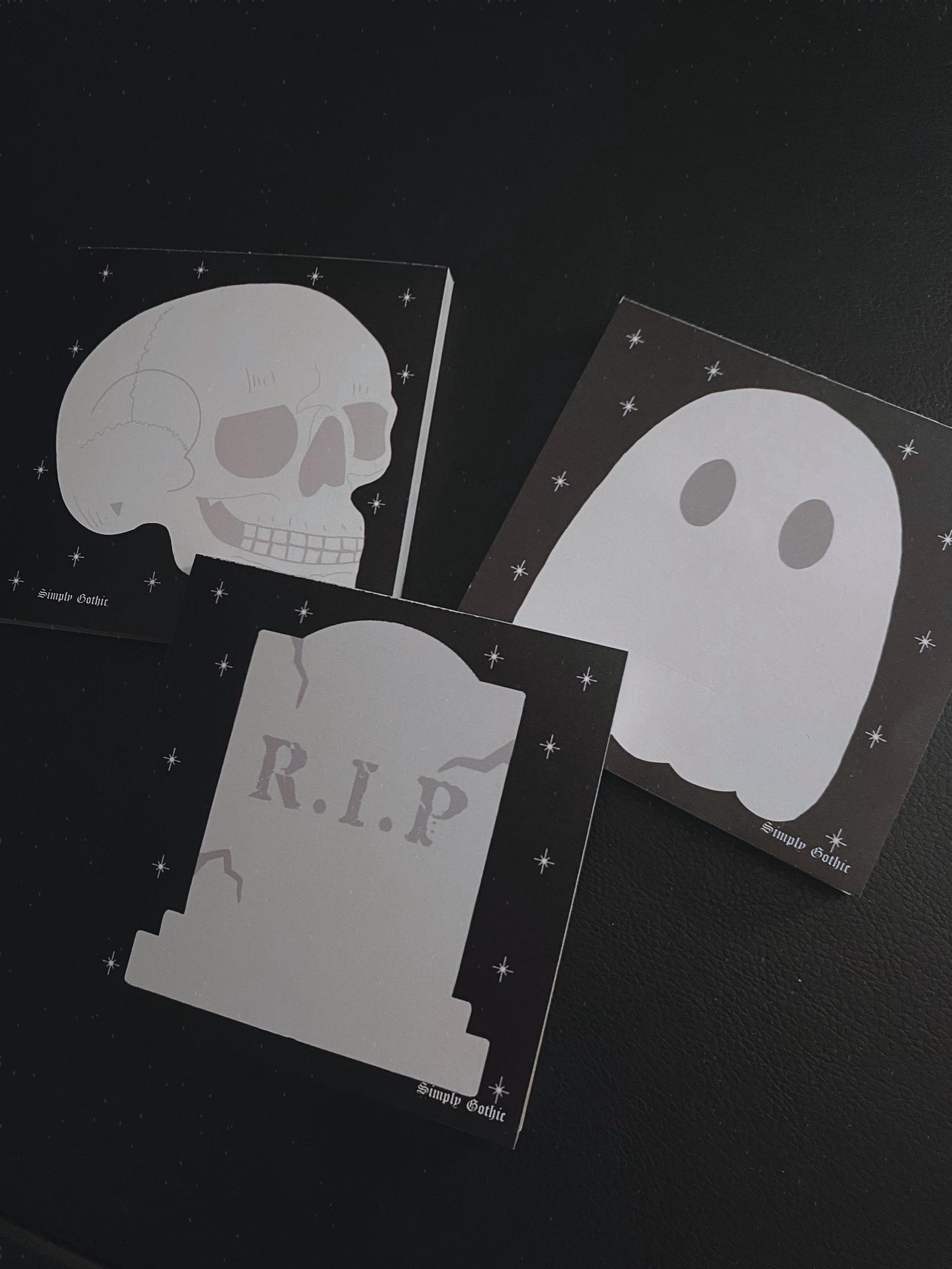 Goth Memo Pad Set | Goth Stationery, Dark Academia Stationery ...
