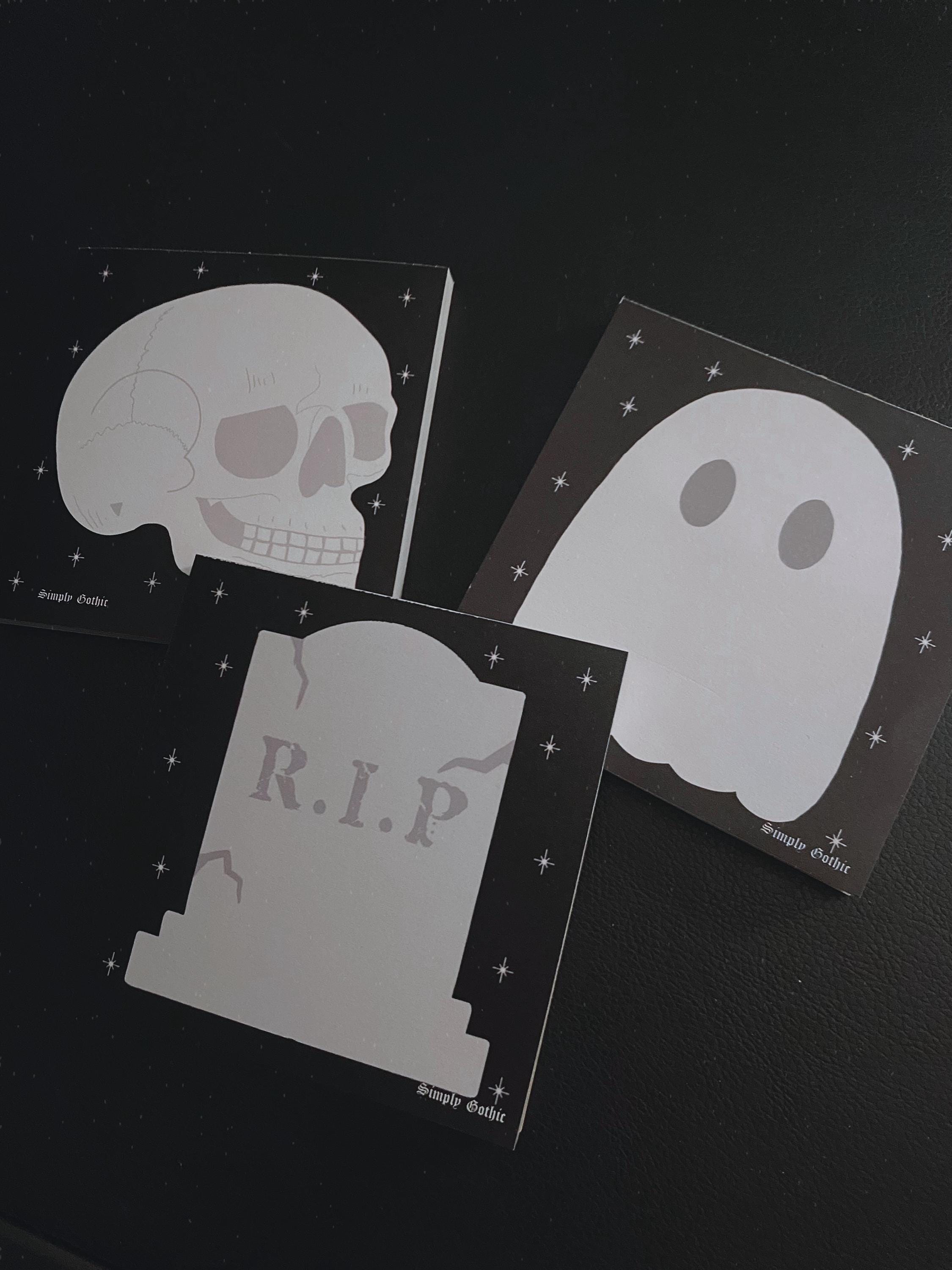 Goth Memo Pad Set | Goth Stationery, Dark Academia Stationery ...
