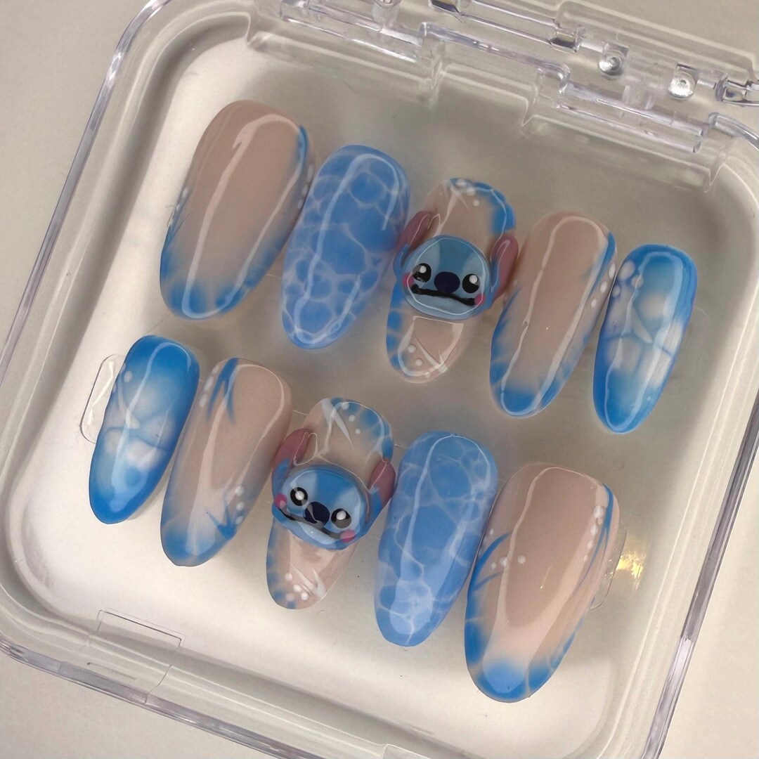 Stitch Press on Nails - Etsy