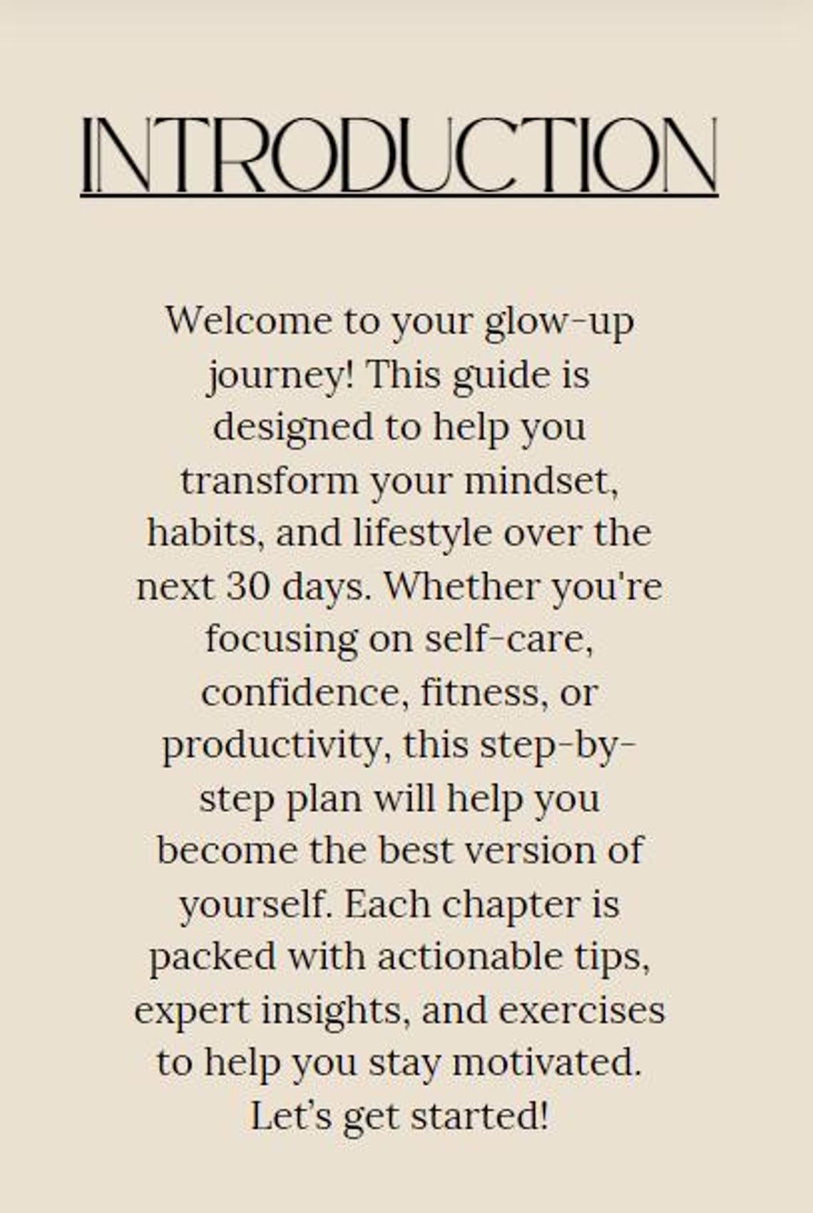 The Ultimate Glow Up Guide Transform Your Life In 30 Days Etsy